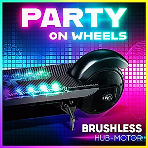 Razor Sonic Glow Black Electric Scooter with LED Lights and Bluetooth Wireless Speaker, (13112110)
