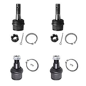 Detroit Axle - Front End 12pc Suspension Kit for 00-04 Ford F-250 F-350 Super Duty Excursion, 4 Ball Joints 4 Tie Rod Ends 2 Sway Bars 2 Adjustment Sleeves 2000 2001 2002 2003 2004 Replacement