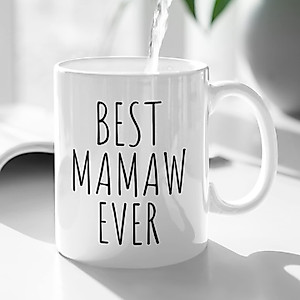 Exxtra Gifts Best Mamaw Ever Mug Grandmother Cup From Grandkids Grandma Present 11 oz White