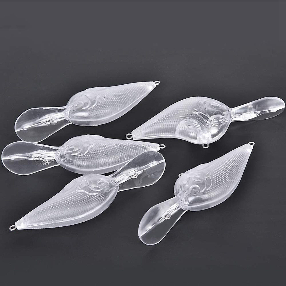 Lure Blanks, 10pcs Unpainted Fishing Lures Crankbait Lures Wobblers DIY Blank Hard Lures Kit Unpainted Fishing Baits Sets Floating Tackle for Swimming Bass Trout Perch Freshwater Saltwater Topwater