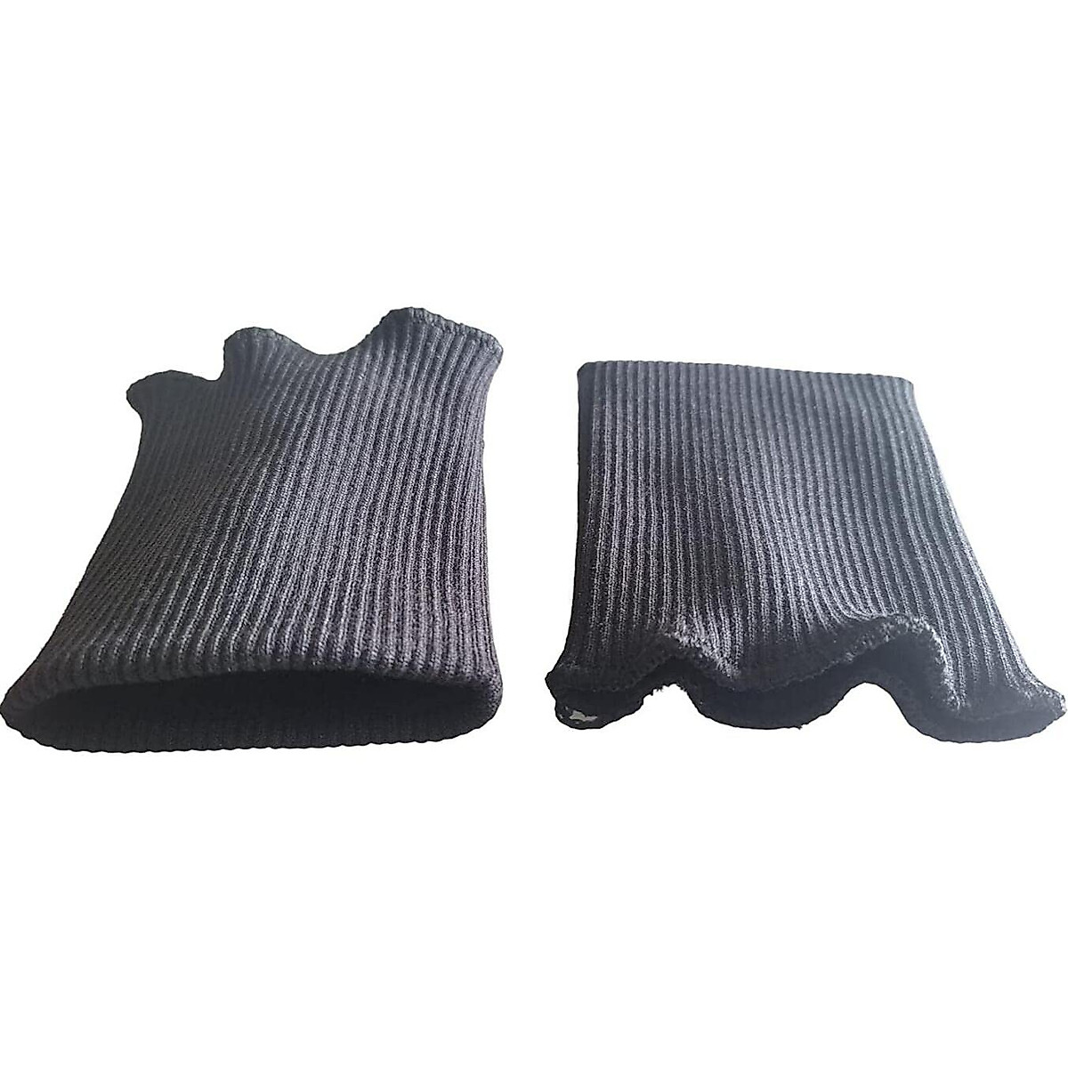 Finished Knitted Ribbed Cuffs,Replacement Jacket Stripes Rib Knit Trims Cuffs 1Pair for Sewing DIY (Black)