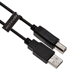 Keple Printer Cable Lead 3ft for HP Envy 4520, 4524, 5540, 5640, Deskjet 1110 (F5S20B), 1512, 2130, (F5S40B), 3630, 3632, 3636, 3637 Wireless Inkjet Printer Scanner, Printing Cord USB A to B Male