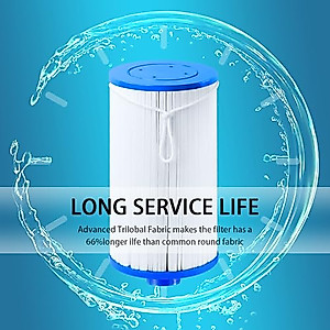 EXCELFU 2 Pack Spa Filter Hot Tub Filter Fit for 2012-2015 Aquaterra/2013-2015 Fantasy/2005-2015 Free Flow,Replaces 303279 78460 FC-2402 PFF42TC-P4 SD-01322, 1 1/2" MPT Thread (Fine Thread) Spa Filter