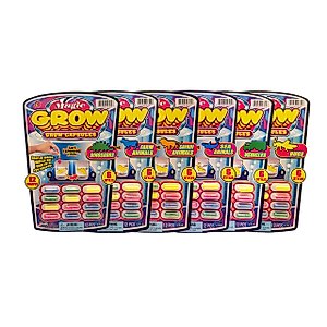 JA-RU Universal Specialties, Magic Grow Capsules 6 Pack, 72 Capsules Sea Creatures, Dinosaur, Animal Farm Toys. Water Growing Toys for Kids. Animal Party Favors Fidget Toy.305-6A