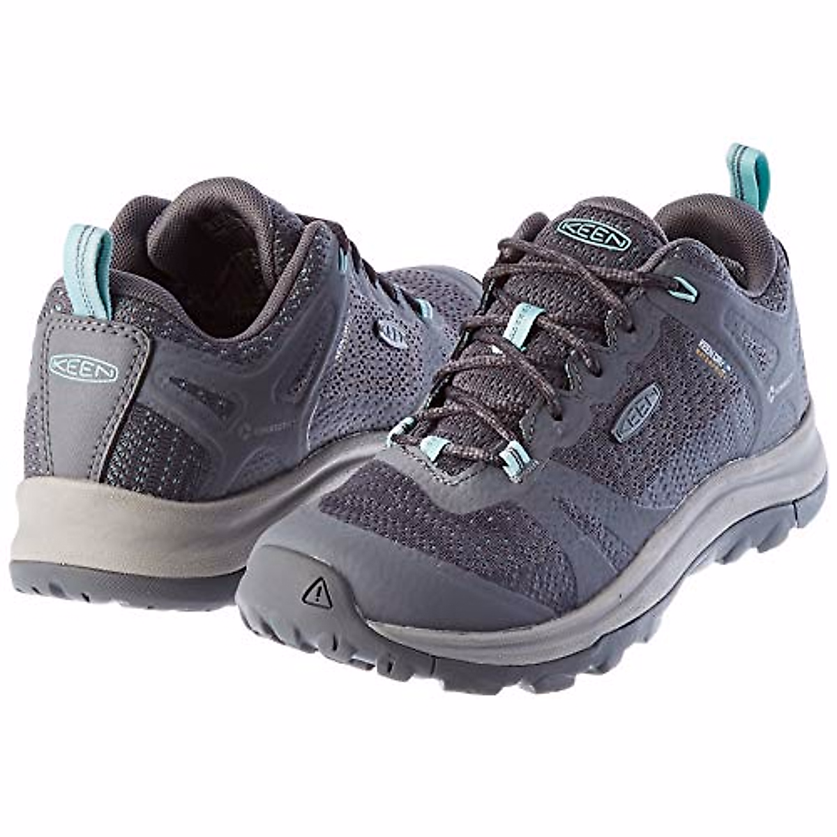 KEEN Women's Terradora 2 Waterproof Low Height Hiking Shoes, Steel Grey/Ocean Wave, 8.5