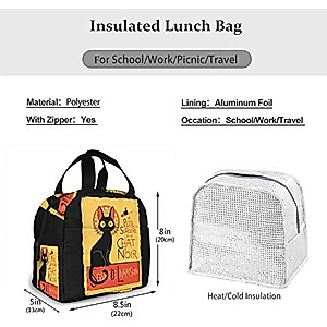 Portable lunch insulated bag lunch bag reusable waterproof portable thermal insulation bag lunch tote lunch box cooler bag with zipper for women/men