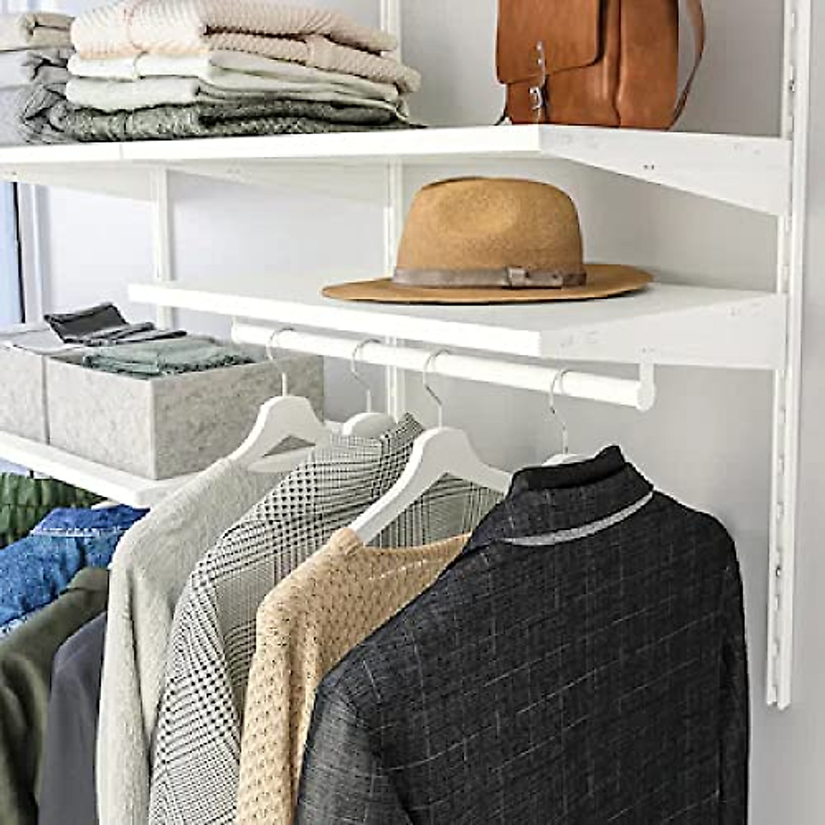 BOAXEL Bracket 15 3/4" White fits Boaxel Mounting Adjustable Clothes Rail & Shelf Pack of 24