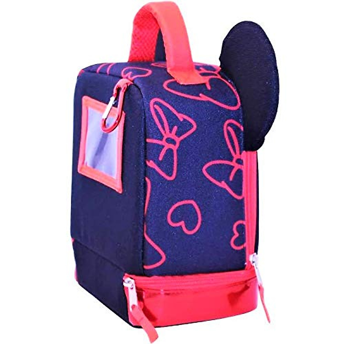 Disney Minnie Mouse Dual Compartment w/Ears & Bow Insulated Lunch Tote Red / One Size