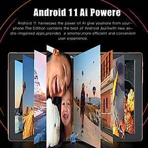 ASHATA 10in Tablet for 11, Talking Tablet with 1200x1920 HD Touchscreen, Octa Core, 4GB 256GB Memory, 5MP 8MP, 2.4G 5G WiFi Network Calling Tablet PC, 7000mAh (Gold)