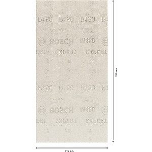 Bosch Professional 10x Expert M480 Sanding Net (for Hardwood, Paint on Wood, 115x230 mm, Grit 150, Accessories Orbital Sander)