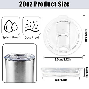 Amgkonp 4PACK Tumbler Replacement Lids 20oz,Spill proof Tumbler Lids for YETI Rambler,Old Style RTIC,SUNWILL and CIVAGO Coffee Tumble,BPA free