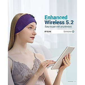 Voerou Sleep Headphones Bluetooth Headband - Adjustable Wireless Sports Sleeping Headphones with Upgraded Battery, Tech Gifts for Men Women Side Sleepers Office Nap, Travel, Yoga, Workout, Meditation