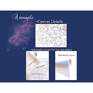 Artmaple Paint by Number for Adults Beginner Kids CANVAS ONLY, Ideal Gift Choice for Birthday,Anniversary or Any Festival. DIY Acrylic for Decor Canvas Roll (16x16inch, Tropical)