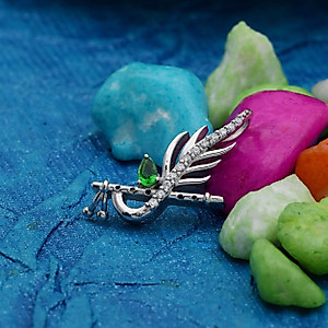 Shine Jewel KRISHNA FLUTE LEAF 925 Sterling Silver Religious Pendant