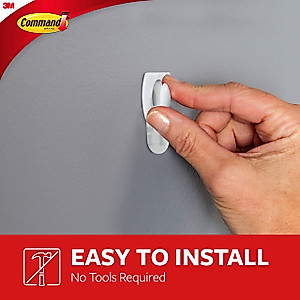 Command Mini Light Clips, Damage Free Hanging Light Clips with Adhesive Strips, No Tools Mini Wall Hooks for Hanging Decorations in Living Spaces, Six White Wall Hooks and Eight Command Strips