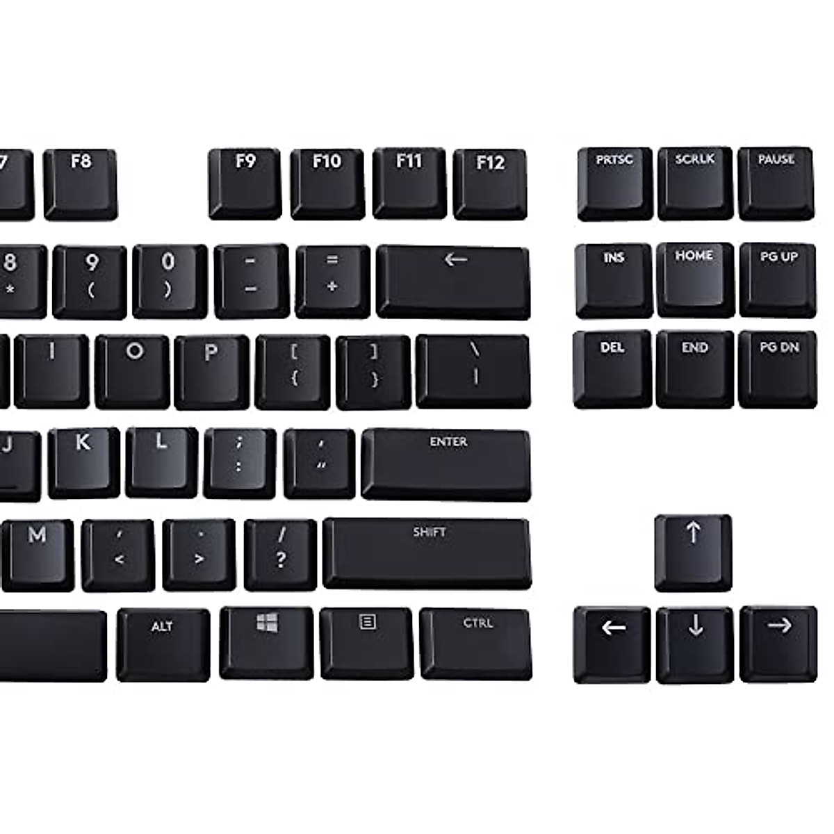 HUYUN A Full Set 87 keycaps Replacement for Logitech G813/G815/G913/G915 TKL RGB Mechanical Gaming Keyboard (Black 87 Keys)