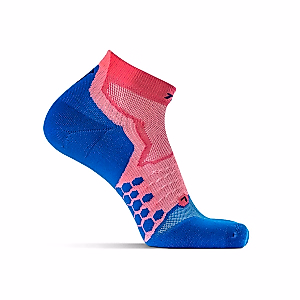 Thirty48 Performance Compression Low Cut Running Socks for Men and Women | More Compression Where Needed ([3 Pair] Pink/Blue, Small - Women 5-6.5 // Men 6-7.5)