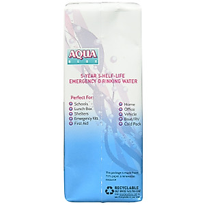 Aqua Blox 200ml Water Supply (32 Pack), Purified Emergency Drinking Water, 5-Year Shelf LIfe, Emergency Preparedness Supplies for Disasters, Camping, Earthquake, Flood, No Additives or Preservatives