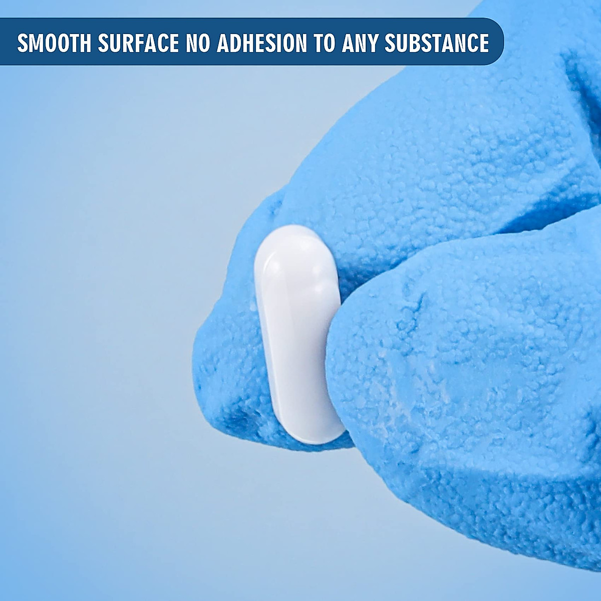 4 Pcs Magnetic Stirrer Mixer Stir Bar Spinner Bars 10mm(0.4inch), Annhua Stir Plate Magnet Bar Stirring Bar for Laboratory, Household, Office - White