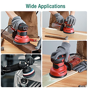 Aiyard 5-Inch 8-Hole Wet Dry Sanding Discs 2000 Grit, Polyester Film Backed Heavy-Duty Hook and Loop Sandpaper for Random Orbital Sander, 50-Pack