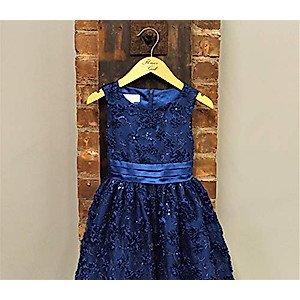 NAHANCO FG20014 Bridal Hanger, Natural Wood Hanger with Black Imprint (Flower Girl), 14” (1 Piece)