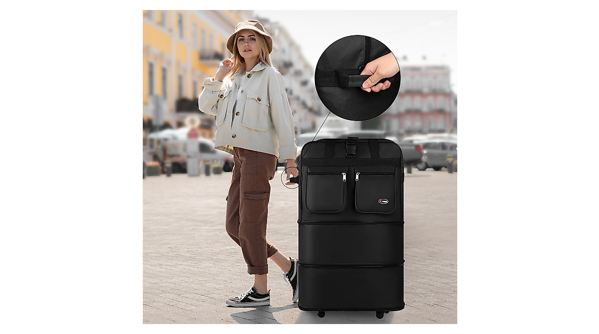 New York XPress Rolling Wheeled Duffel - Expandable & Stylish