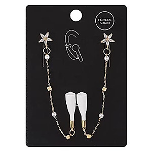 Airpod Earrings Anti Lost Earring Strap for Airpods (Need Ear Hole) Anti Lost Strap for Airpods Pro, Wireless Earhooks Earbuds Earphone Holder Connector, Compatible with Airpods 1 2 3