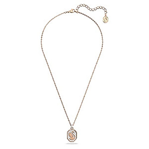 SWAROVSKI Signum Pendant, Swan, White, Rose-Gold Tone Finish