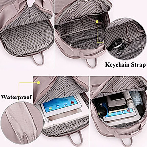 Backpack Purse for Women Casual Nylon Backpack Mutiple Pockets Travel Work Daypacks Blue