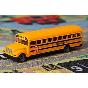 ArtCreativity Yellow School Bus Toy for Kids - 8.5 Inch Pull Back Car with Cool Opening Doors and Rubber Tires - Durable Diecast School Bus - Best Birthday Gift for Boys and Girls
