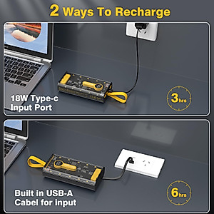 Portable Charger 10000mAh,22.5W Fast Charging Power Bank with Built in Cables,Transparent External Battery Pack with Flashlight,USB C in&out Portable Phone Charger for iPhone Samsung Android Cellphone