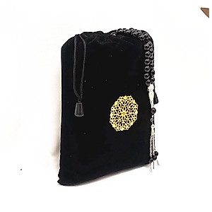 SHUKRAN Prayer Rug Muslim Prayer Mat with Bag & Prayer Beads for Kids Men Women - Soft Thin Prayer Matt Islam for Eid Travel Ramadan Perfect Islamic Gifts Chenille Fabric