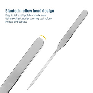 Stainless Steel Makeup Spatula, Liquid Foundation Spatula Stainless Steel Ergonomic Nail Art Stirring Tool Makeup Artist Makeup Tool