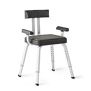 Medline - MDSMOMCHAIRGH MDSMOMCHAIRG Momentum Shower Chair, Premium Bath Chair with Non-Slip Feet, Medical Shower Seats for Adults, Gray