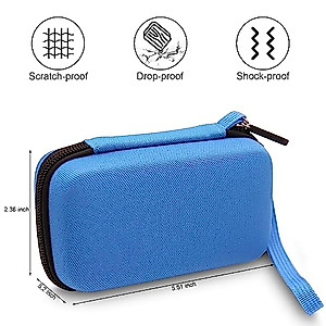 Travel Case for EASEGMER RS-8M RS-1 for HigoKids Q4 Kids Handheld Game Portable Video Game Player (Blue)