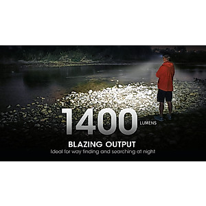 Nitecore NU43 Rechargeable Headlamp, 1400 lumens USB-C Bright Lightweight for Camping, Running, or Working, with Spotlight, Floodlight, Red Light