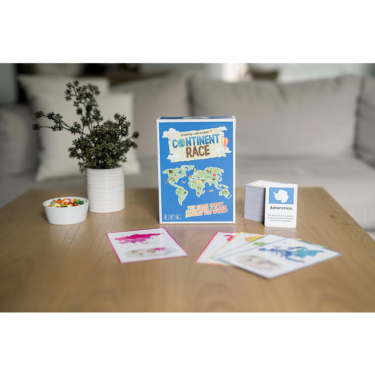Continent Race Geography Educational Board Game for Kids, Tweens, Family, Friends, Teachers and Classrooms - Learn About Flags & Countries Around The World