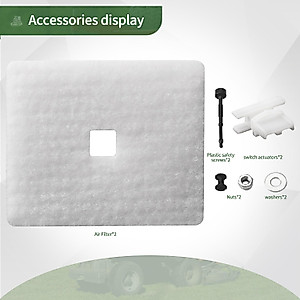 KitchenKipper HP60/80 Air Pump Rebuild Kit - W/Switch, for Hiblow HP80 & HP60 Air Pump, Fits HP-80-0117, HP-80-0110, Include 2 Air Filter, 2 Plastic safety screws, 2 Nuts, 2 washers & 2 White Switch