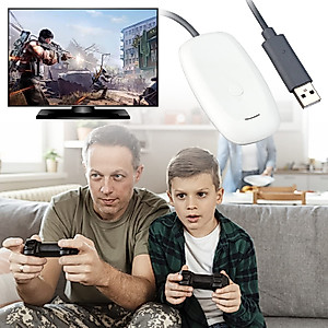 OSTENT USB Wireless Controller PC Laptop Computer Receiver for Microsoft Xbox 360 Slim Game Color White