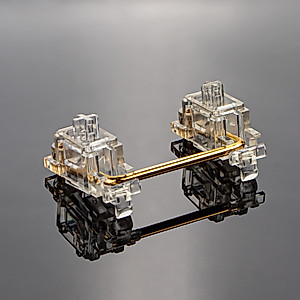 New Fashion Kingdom Keyboard Stabilizers Gold Plated PCB Screw-in Stabilizers 2u 6.25u 7u Mechanical Keyboard Stabilizers Mechanical Keyboard Accessories for 60/87 Keyboard – Transparent