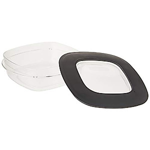 Rubbermaid Premier Food Storage Container, 3 Cup, Grey (4 Pack)