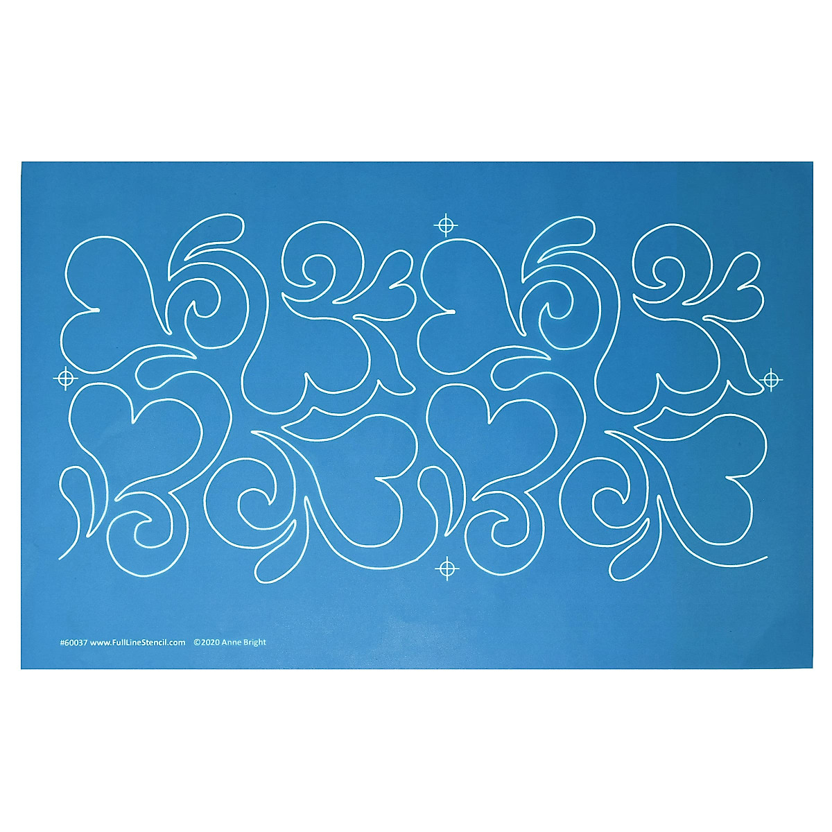 Full Line Stencil - Splash of Love - Edge to Edge Stencil, Continuous Line Template for Free Motion Quilting, Domestic Machine Quilting, Hand Quilting, Long-Arm Quilting (60037)