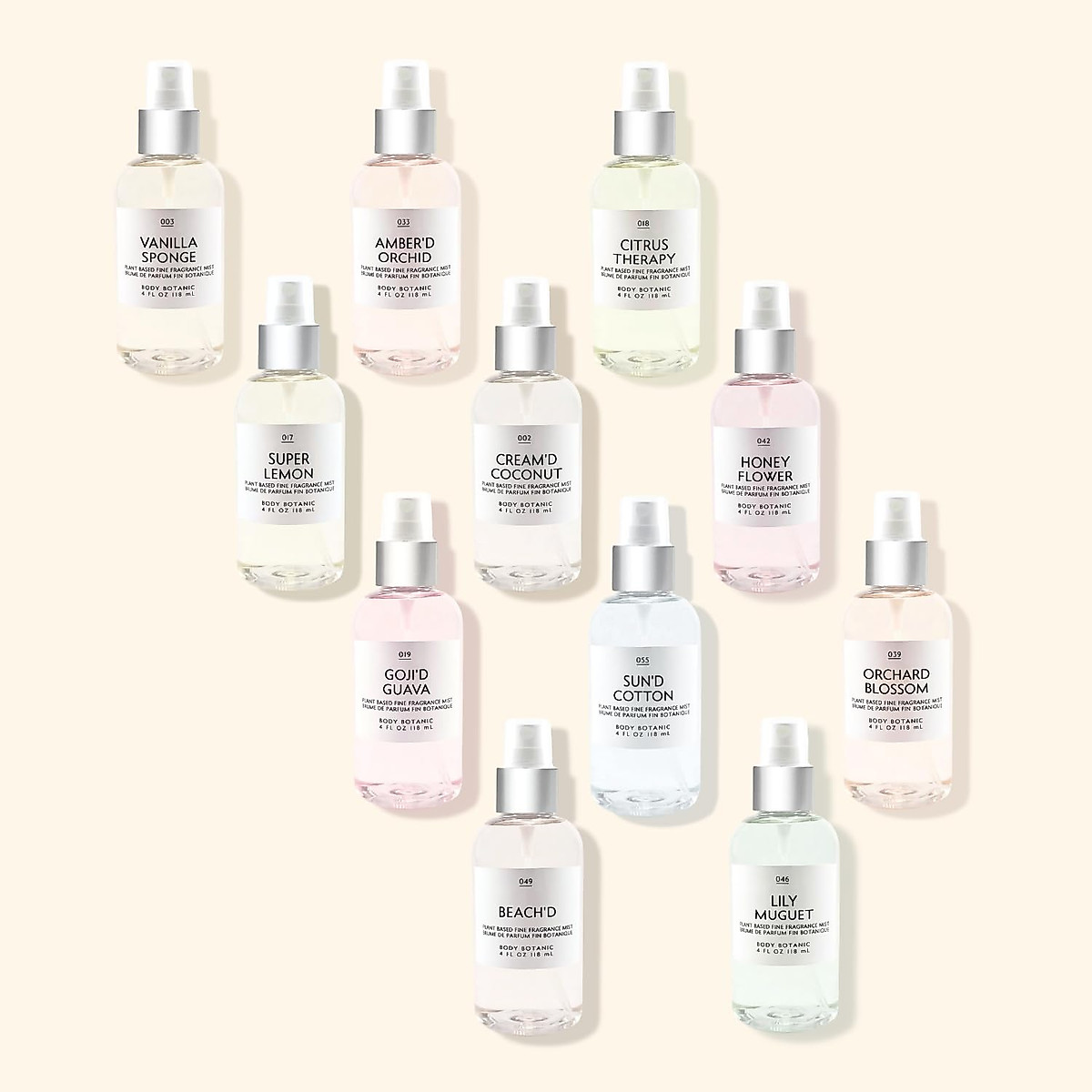 Cream'd Coconut Fine Fragrance Mist by Body Botanic 4 Fl Oz 118 mL - an Irresistible Blend of Coconut Milk, Fresh Coconut, Cashmere and Vanilla Noir