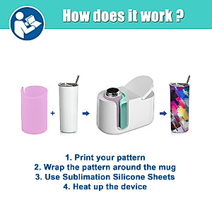 Sublimation Tumbler Wrap Compatible with Cricut Mug Press Tumbler Heat Press Machine 3 Thicknesses for Sublimation Tumblers Blanks Products Mug Press Attachment 11 x 5" Sublimation Wraps