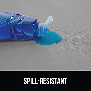 GORILLA GRIP DripGuard Drawer and Shelf Liner for Cabinet, Slip Resistant Non Adhesive Protection for Kitchen, BPA Free Smooth Surface Plastic Liners for Cabinets, Bathroom Drawers, 12x20, Gray