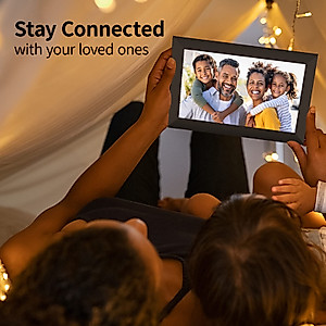 SKYRHYME 10.1 Inch WiFi Digital Picture Frame, Digital Photo Frame with IPS Touch Screen, 16GB Storage, Easy to Share Photos or Videos via APP, Auto-Rotate