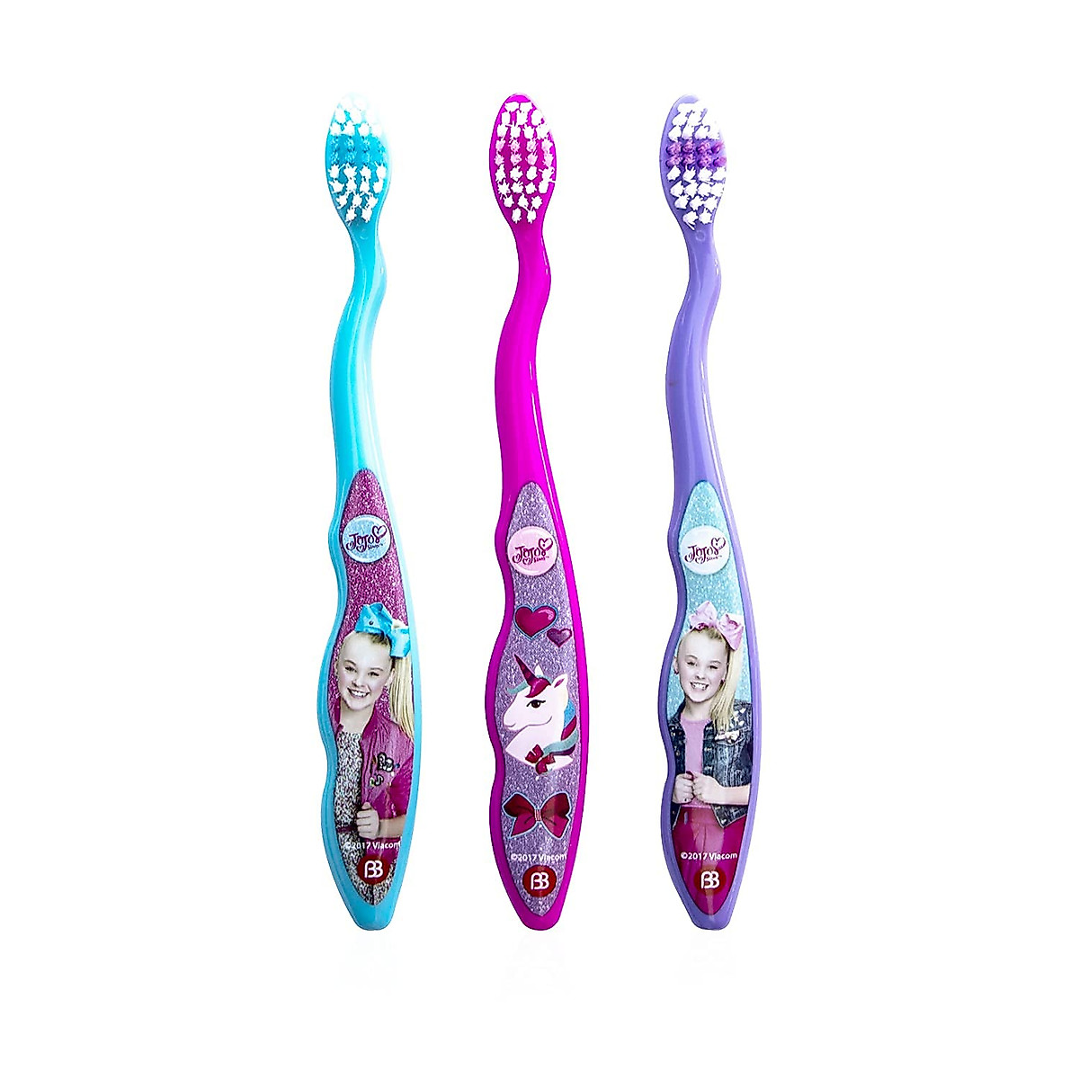 Brush Buddies Jojo Siwa Manual Toothbrush Pack, Multi-Colored, Battery Powered, Girls