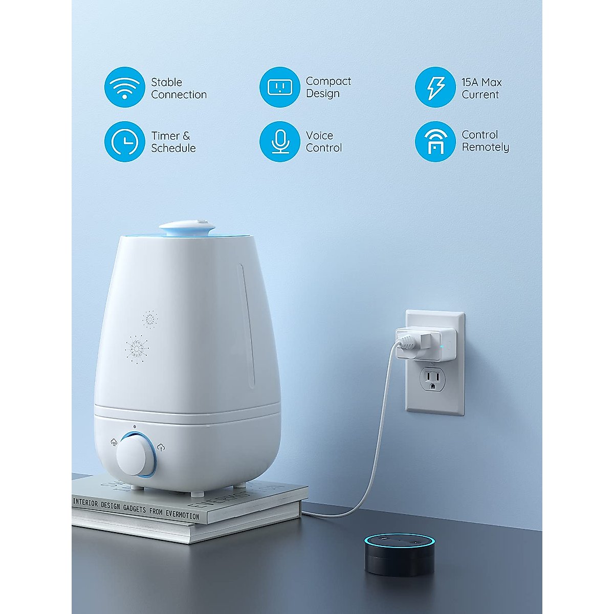 Govee Smart Plug, WiFi Bluetooth Outlets 4 Pack Bundle Smart Light Bulbs, WiFi Bluetooth Color Changing Light Bulbs Work with Alexa and Google Assistant