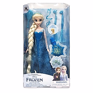 Disney Store Official Elsa Hair Play Doll – Frozen - 11 inch - Interactive Hairstyling Fun - Recreate Enchanted Looks for Frozen Fans & Collectors - Durable & Kid-Friendly