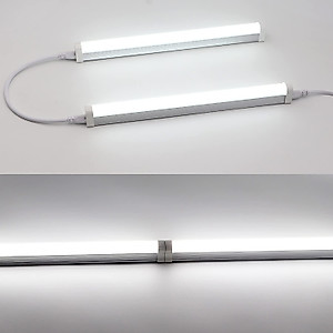 Striplight LED Shop Light Fixture, 12 Inch 5W, 580LM, Frosted Cover, 6500K, T5 Integrated Tube Light, Hight Output, Brighter White, LED Tube Light for Garage, Warehouse, Plug and Play (Pack of 2)